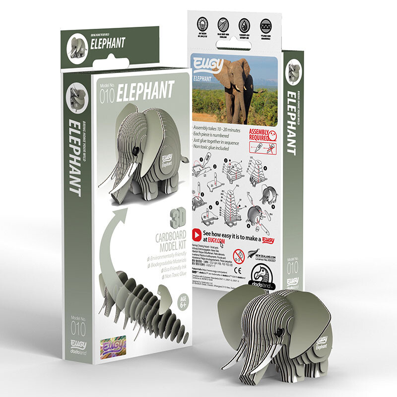 Eugy Cardboard Model Kit 010 Elephant - Toys Hobbies