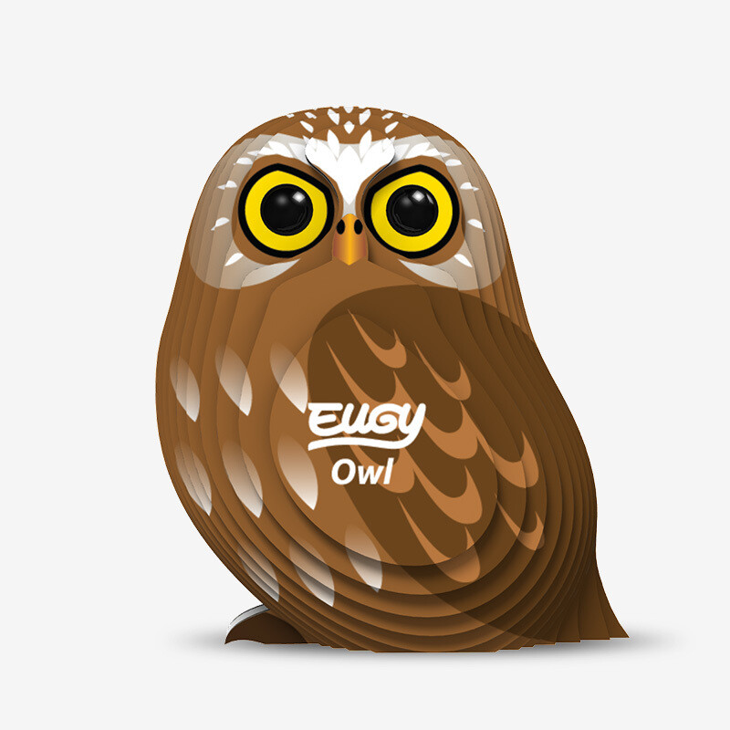 Eugy Cardboard Model Kit 044 Owl - Toys Hobbies