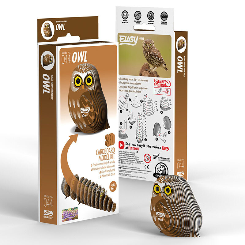 Eugy Cardboard Model Kit 044 Owl - Toys Hobbies