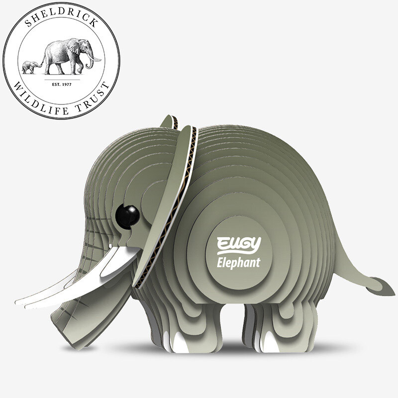 Eugy Cardboard Model Kit 010 Elephant - Toys Hobbies