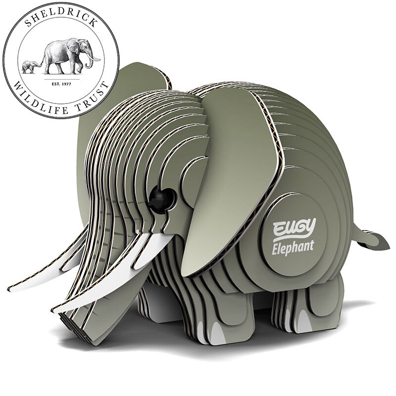 Eugy Cardboard Model Kit 010 Elephant - Toys Hobbies