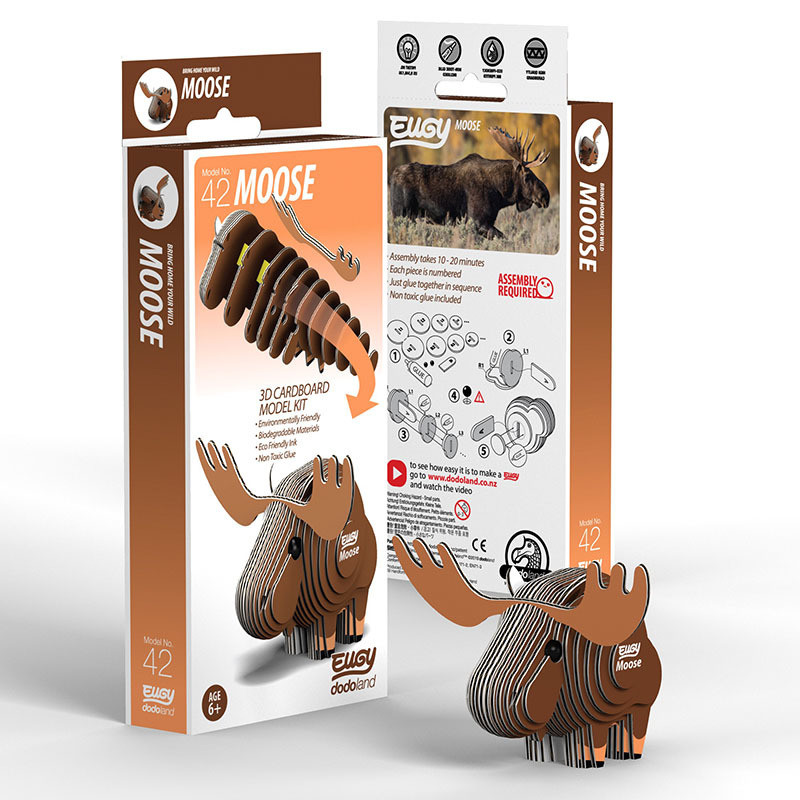 Eugy 3DCardboard Model Kit 042 Moose - Toys Hobbies