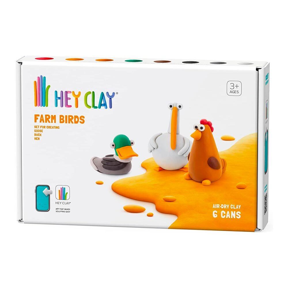 Hey Clay Farm Birds 6 Can Set - Toys Hobbies