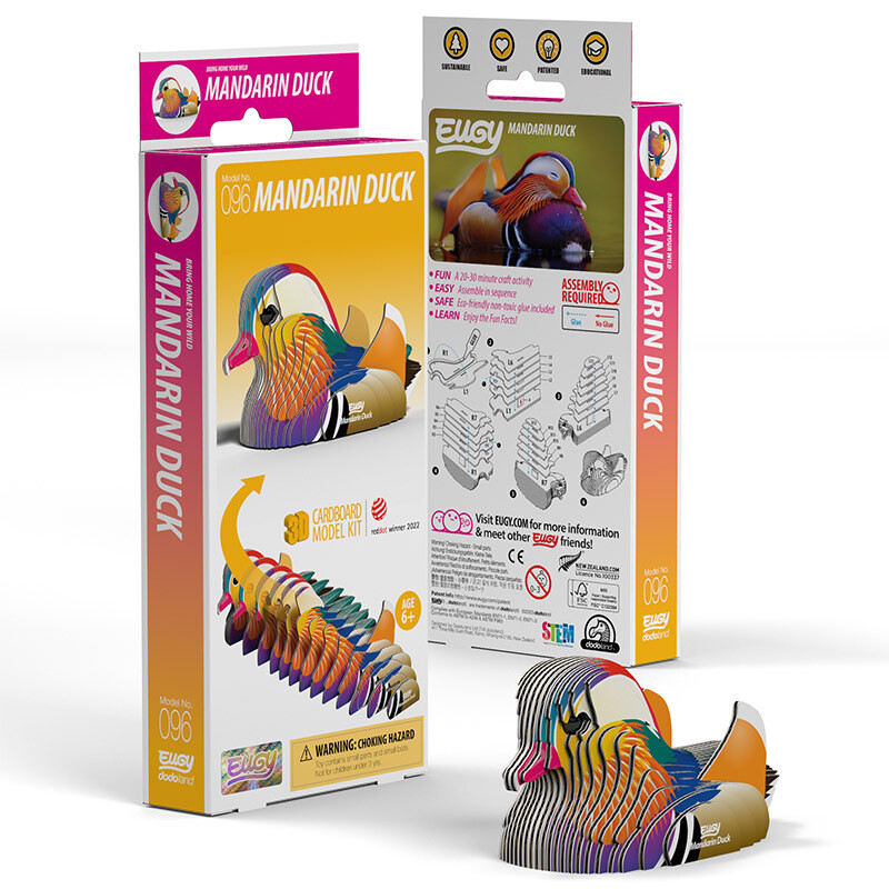 Eugy Cardboard Model Kit - Mandarin Duck 096 - Toys Hobbies