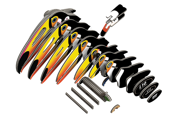 Eugy 3D Cardboard Model Kit - Toucan 115 - Toys Hobbies