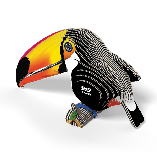 Eugy 3D Cardboard Model Kit - Toucan 115 - Toys Hobbies