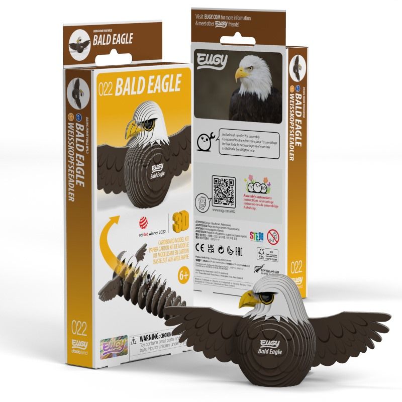 Eugy 3D Cardboard Model Kit - Bald Eagle 022 - Toys Hobbies